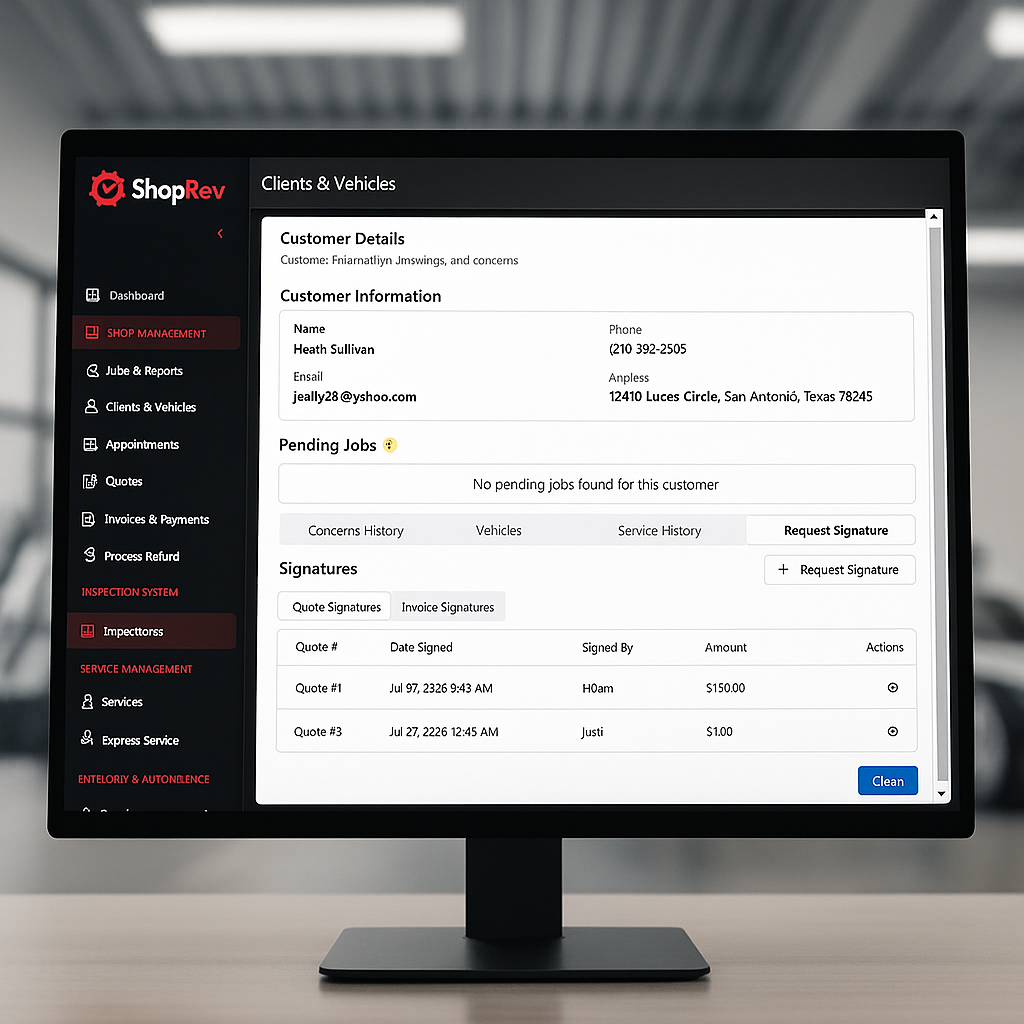 ShopRev - Auto Repair Shop Management Software